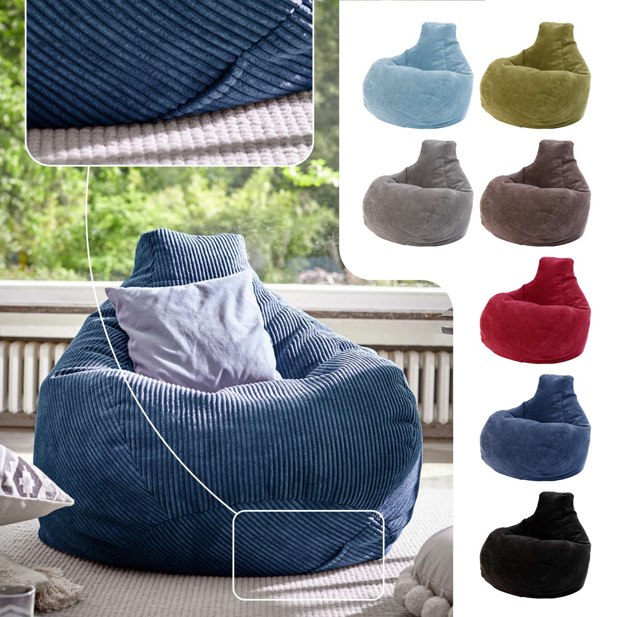 Sitzsack Mit Ruckenlehne